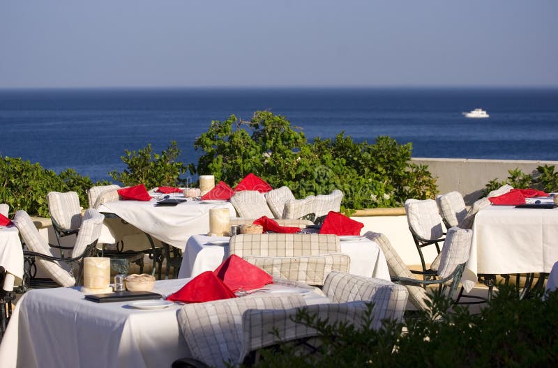 Restaurant with sea view stock image. Image of cafe, seaside - 5562491