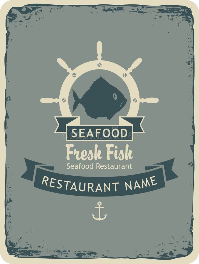 Restaurant with Seafood and Fish Shops Stock Vector - Illustration of ...