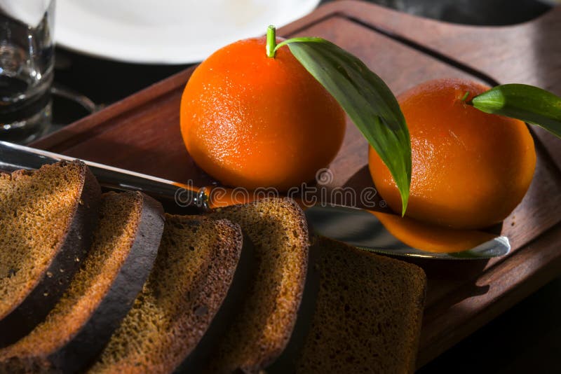 The Restaurant Serves -pashtet in the Form of an Orange Stock Image ...