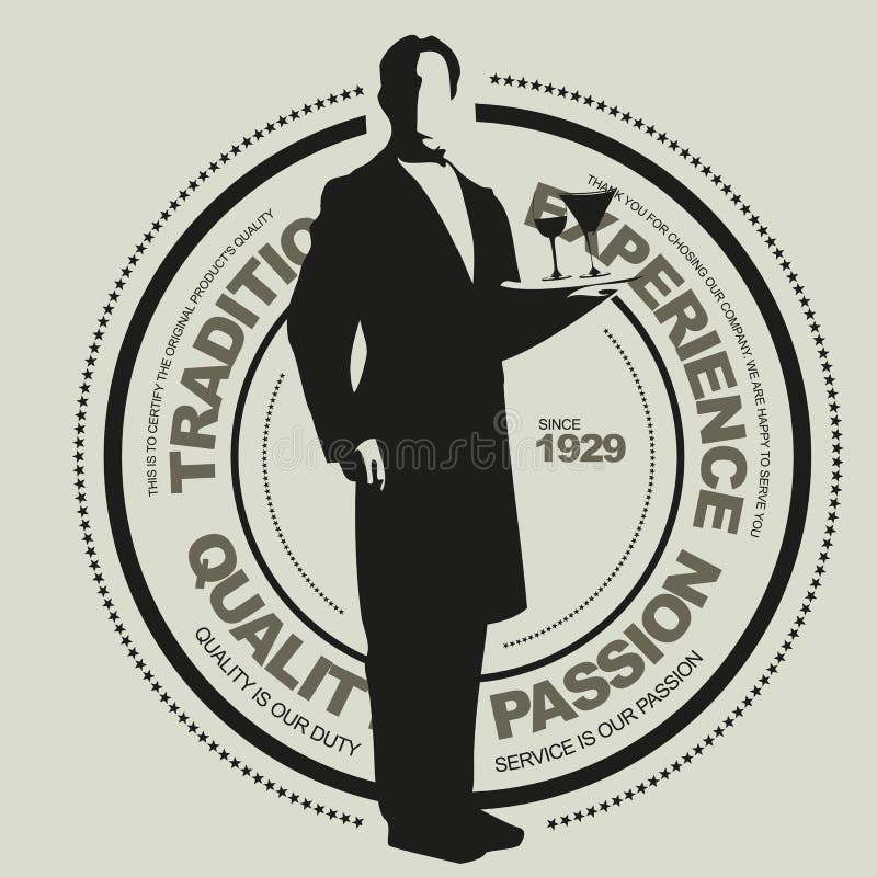 Restaurant Service Vector Sign Stock Vector - Illustration of exclusive ...