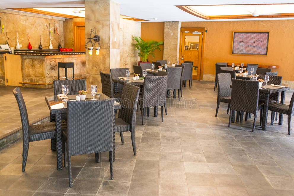 Restaurant Setup stock image. Image of cafe, furniture - 34494429