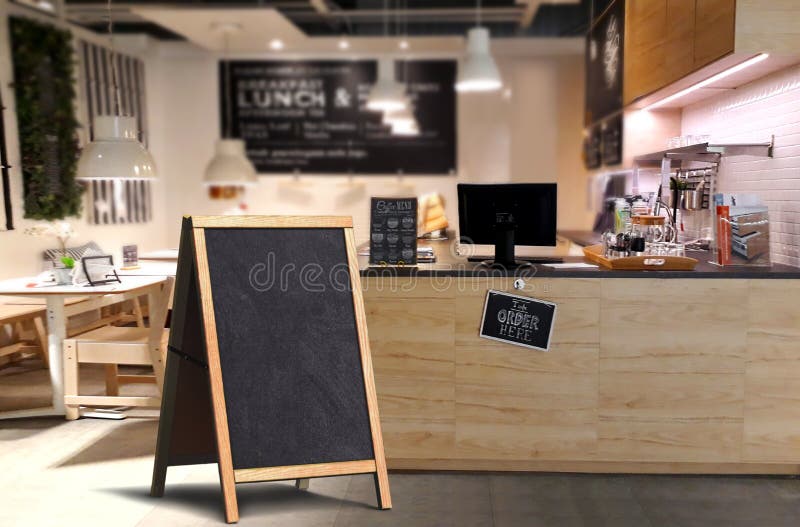 Restaurant Sidewalk Chalkboard Sign Board. Chalkboard Menu Sign Mockup ...