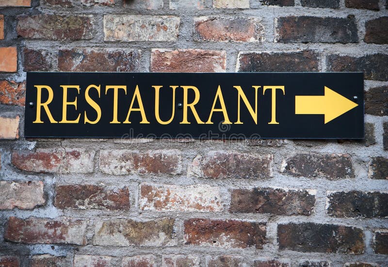 Restaurant Sign stock image. Image of arrow, ireland - 11195009