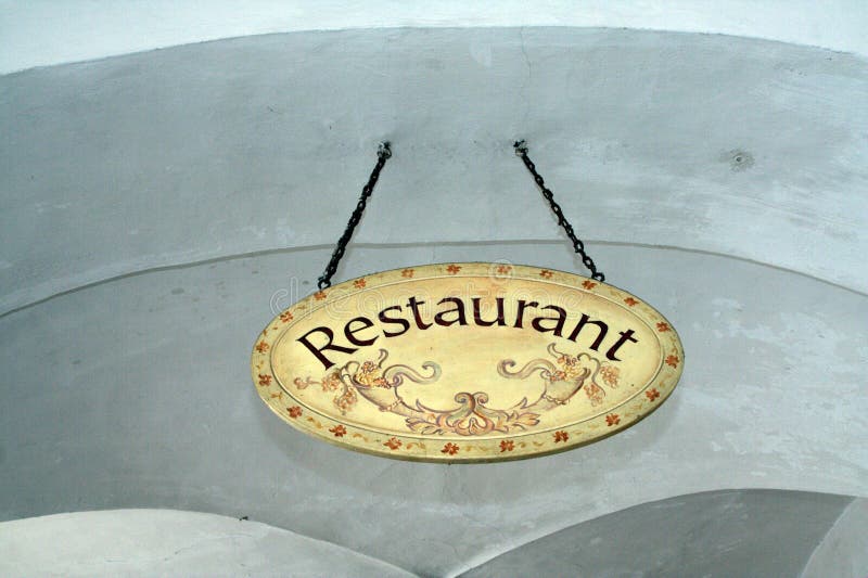 Italian Restaurant Sign with Room Stock Image - Image of restaurant ...