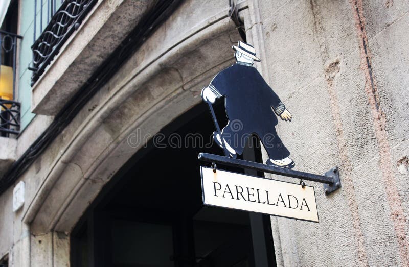 A Restaurant Sign in Barcelona Where Paella is Prepared. 17.082017 ...