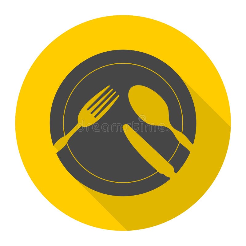 Restaurant Sign with Spoon, Fork and Knife Icon Stock Vector ...