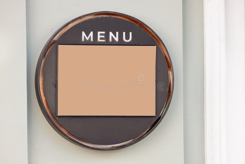 Restaurant Signboard Design Mockup. Blank for the Menu Stock Image ...