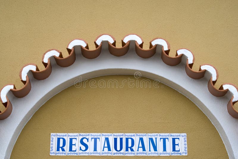 Restaurant Sing in Portugal Stock Photo - Image of culinary, enjoyment ...