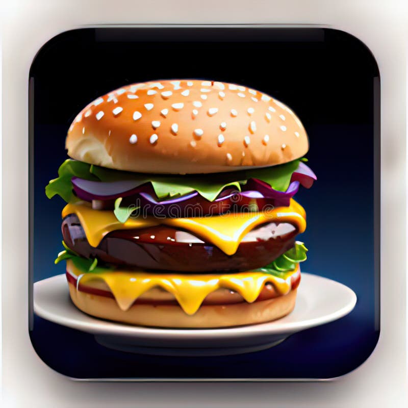 Restaurant Software App Icon. Generative AI. Stock Image - Image of ...
