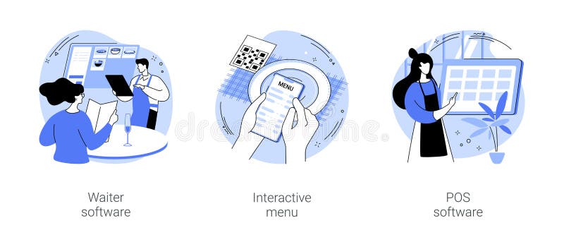 POS Software Isolated Cartoon Vector Illustrations. Stock Illustration ...