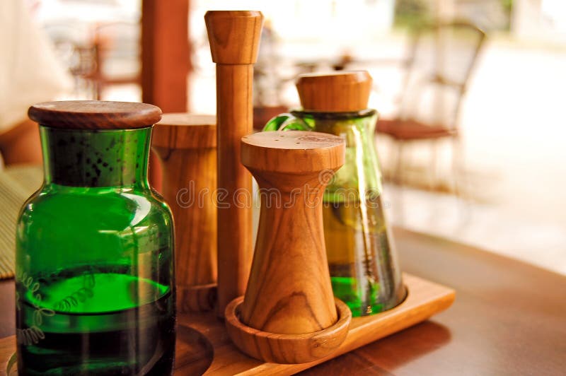 Restaurant spices stock image. Image of saltshaker, season - 15784451