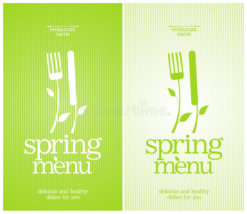 Restaurant spring menu. stock vector. Illustration of delicious - 23547217