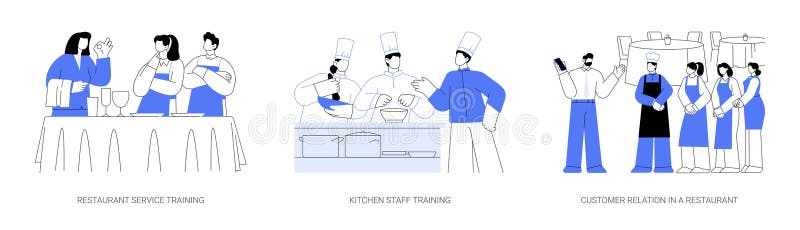Restaurant Staff Training Abstract Concept Vector Illustrations. Stock ...
