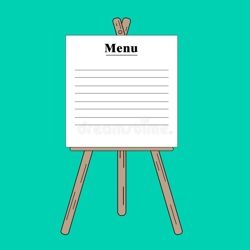Restaurant or Cafe Standing Menu Boards for Displaying Menus Stock ...