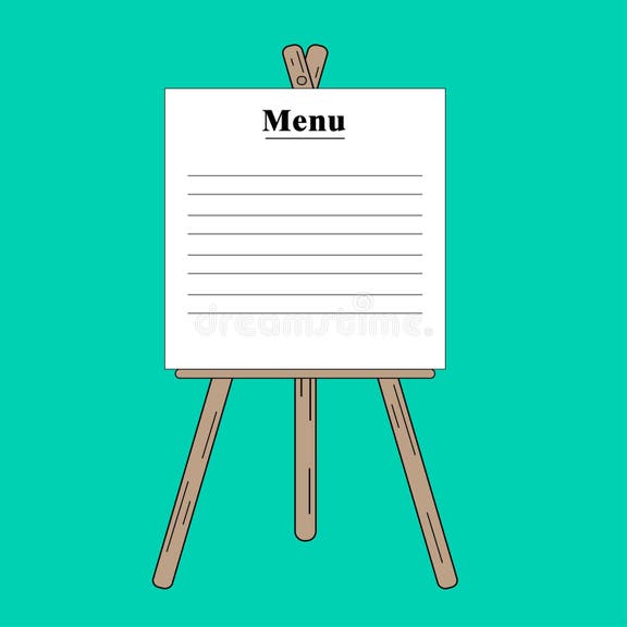 Restaurant or Cafe Standing Menu Boards for Displaying Menus Stock ...