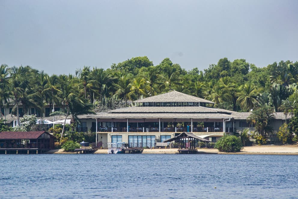 Restaurant on Stilts by the River Stock Image - Image of stilts, water ...