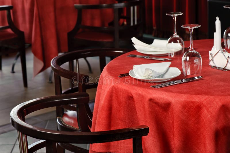 Restaurant table stock photo. Image of forks, comfortable - 10446026