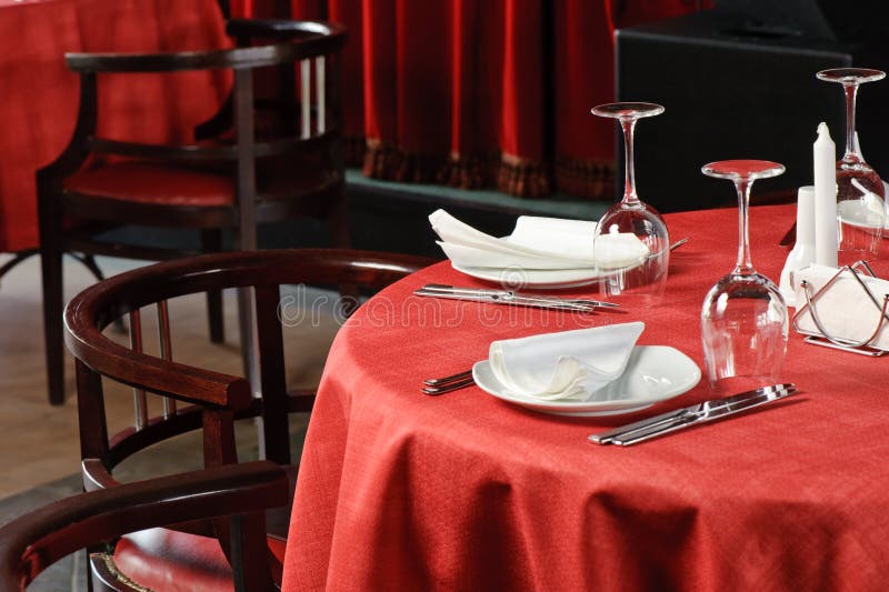 Restaurant table stock photo. Image of elegant, dish - 10505620