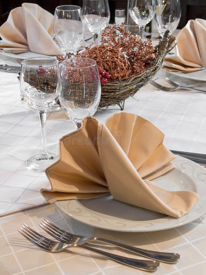 Fine dining dinner setting stock photo. Image of fine - 2287124