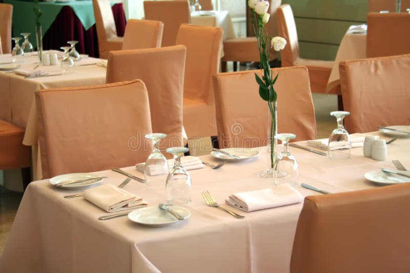 Restaurant table stock image. Image of fine, decoration - 3891265