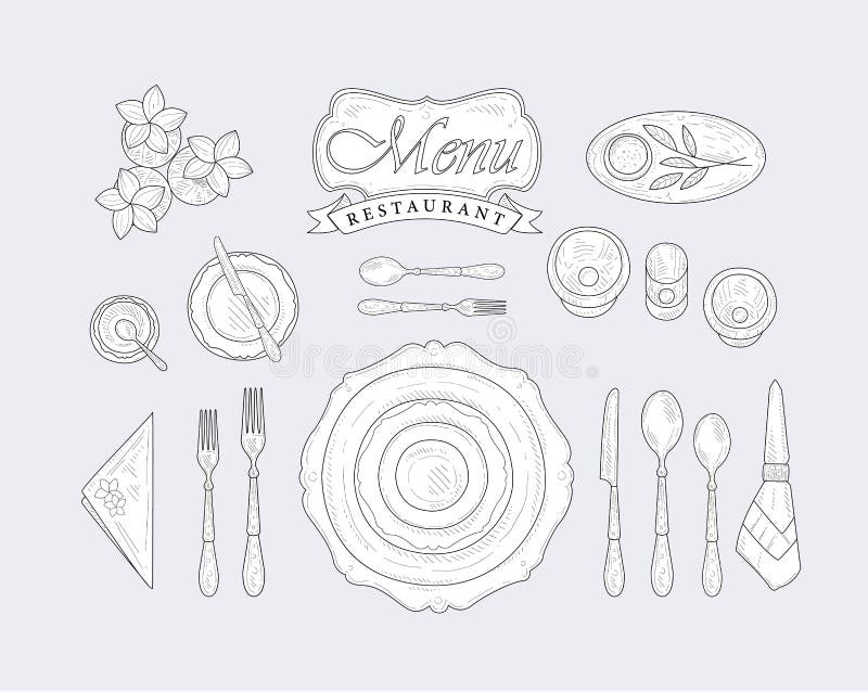 Restaurant Table Appointment Stock Vector - Illustration of menu ...