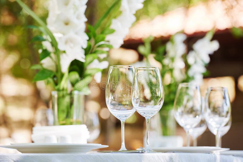 Restaurant Table Appointments Stock Photo - Image of flower, holiday ...