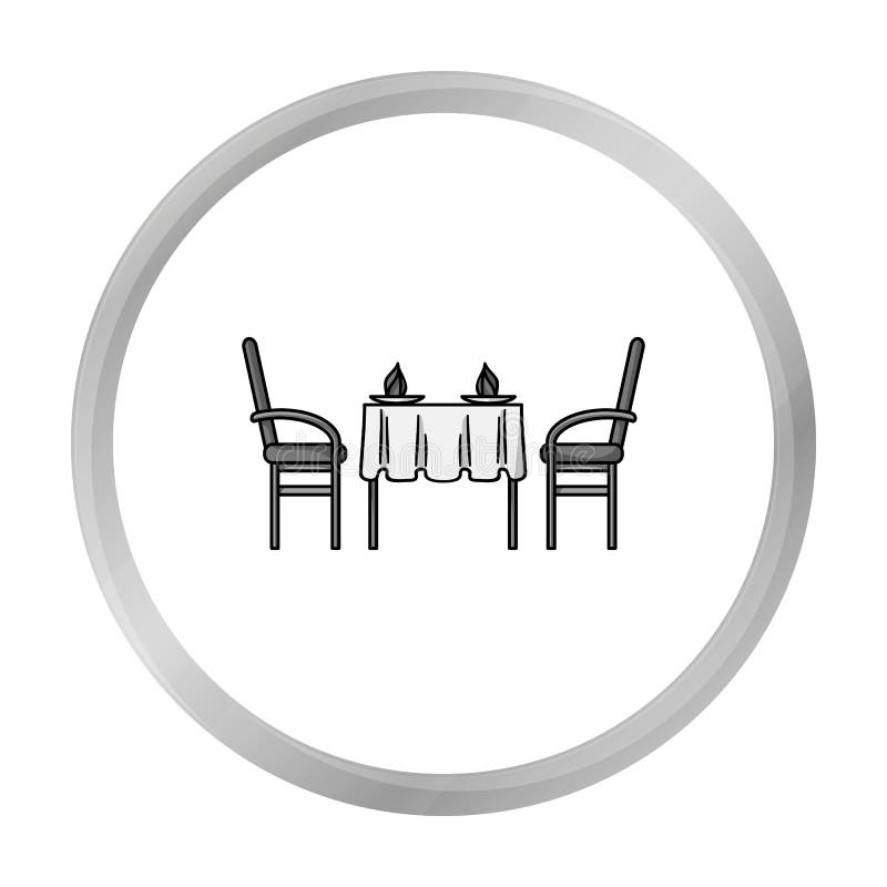 Restaurant Table Icon Isolated on White. Restaurant Symbol Stock Vector ...