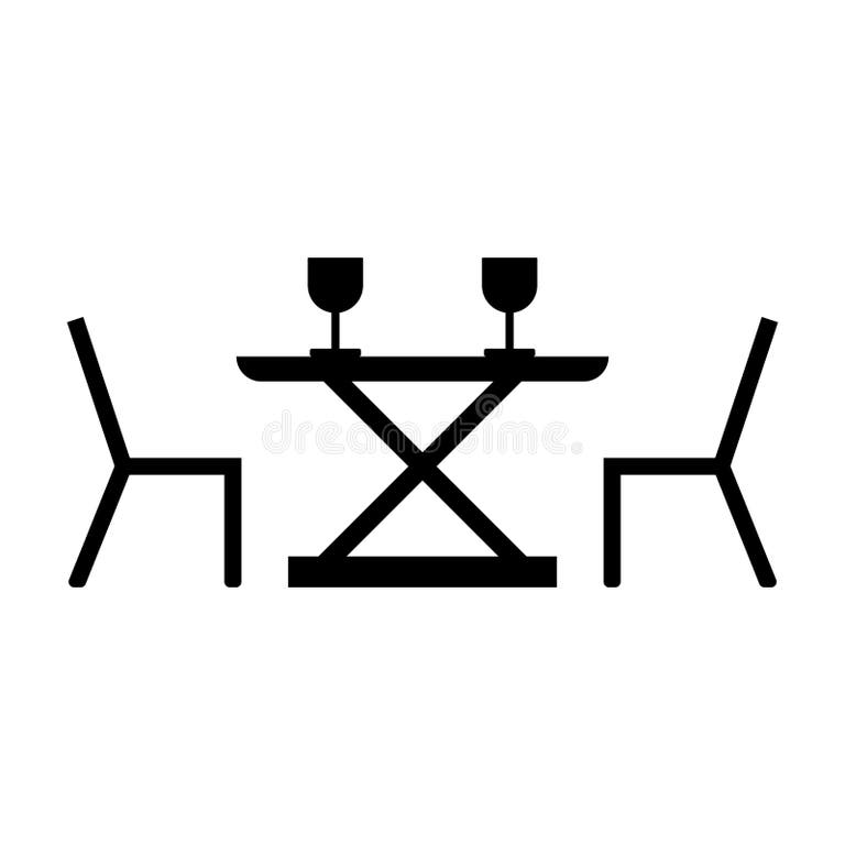 Restaurant Table Icon Vector Stock Vector - Illustration of refreshment ...