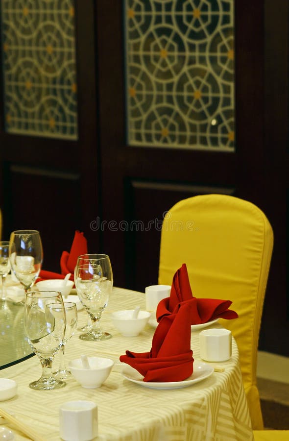 Restaurant table setting stock photo. Image of east, chinese - 10296342