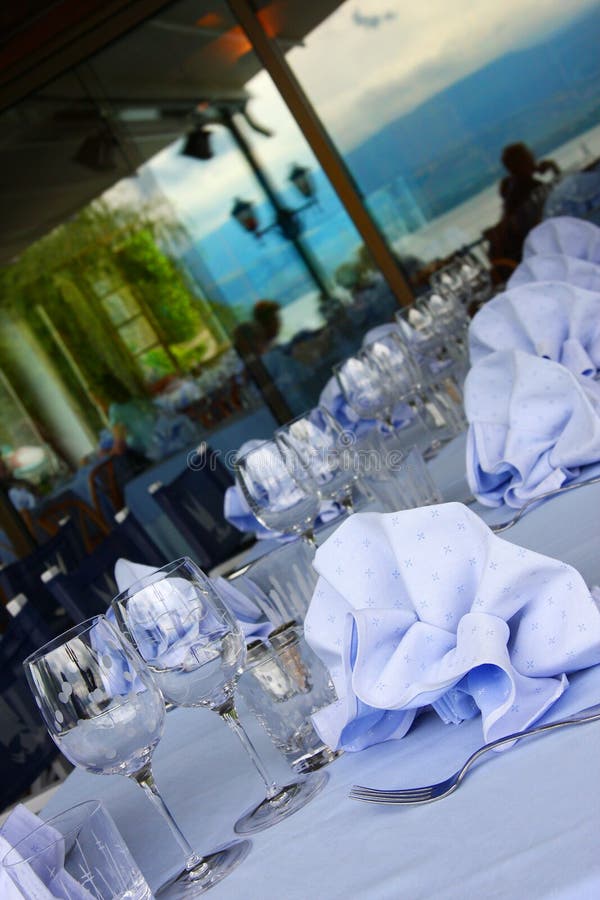 Restaurant table setting stock image. Image of outdoor - 10910737