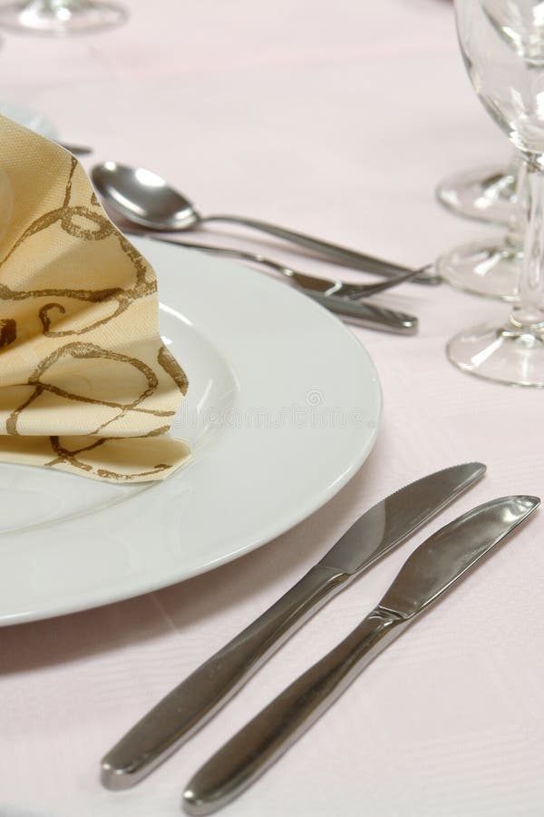 Dinner table setting stock photo. Image of food, cloth - 3269240
