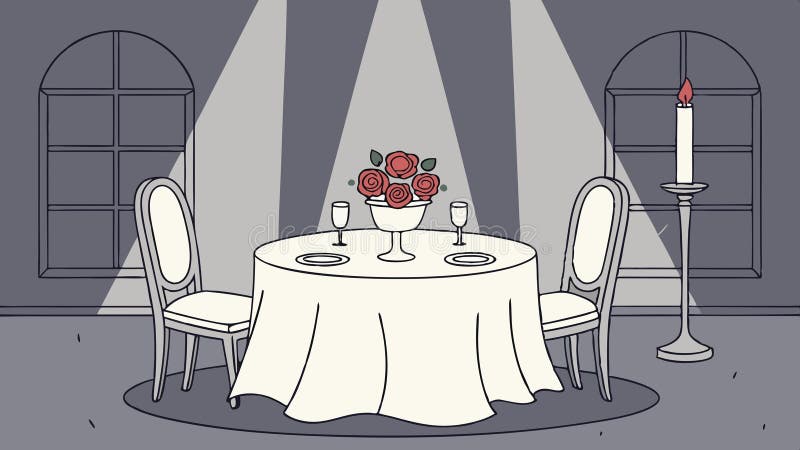 Restaurant Table Setting Fine Dining and Elegant Meal and Romantic ...