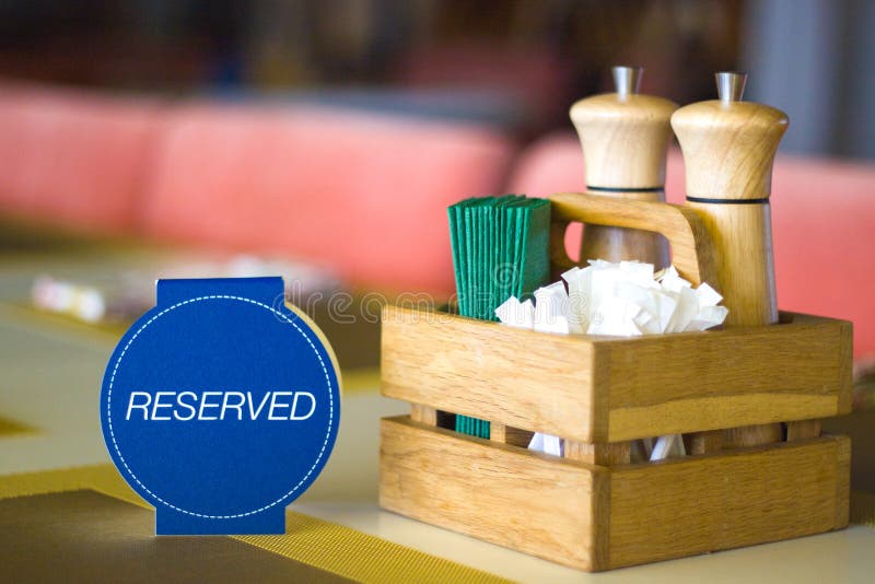 Restaurant Table Setting Service for Reception with Reserved Card ...