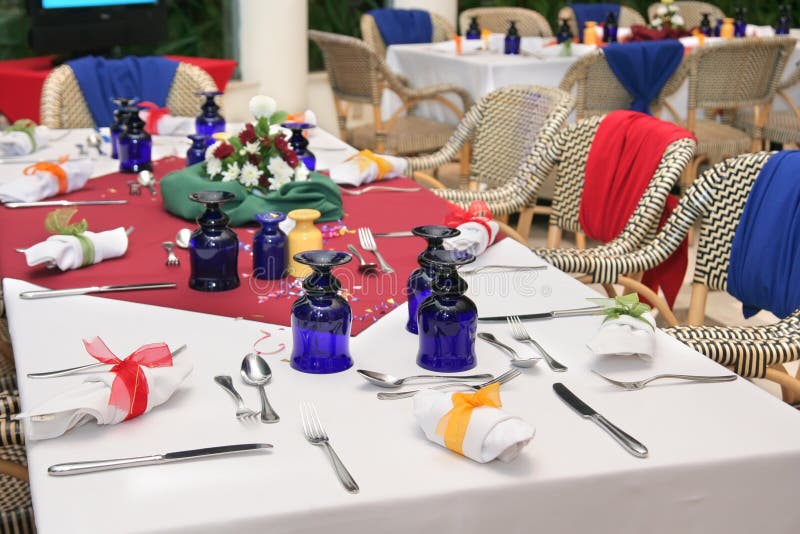 Restaurant table setup stock image. Image of gala, food - 7746173