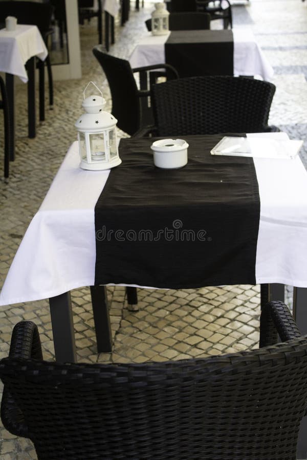 Restaurant table street stock image. Image of city, dining - 139773951