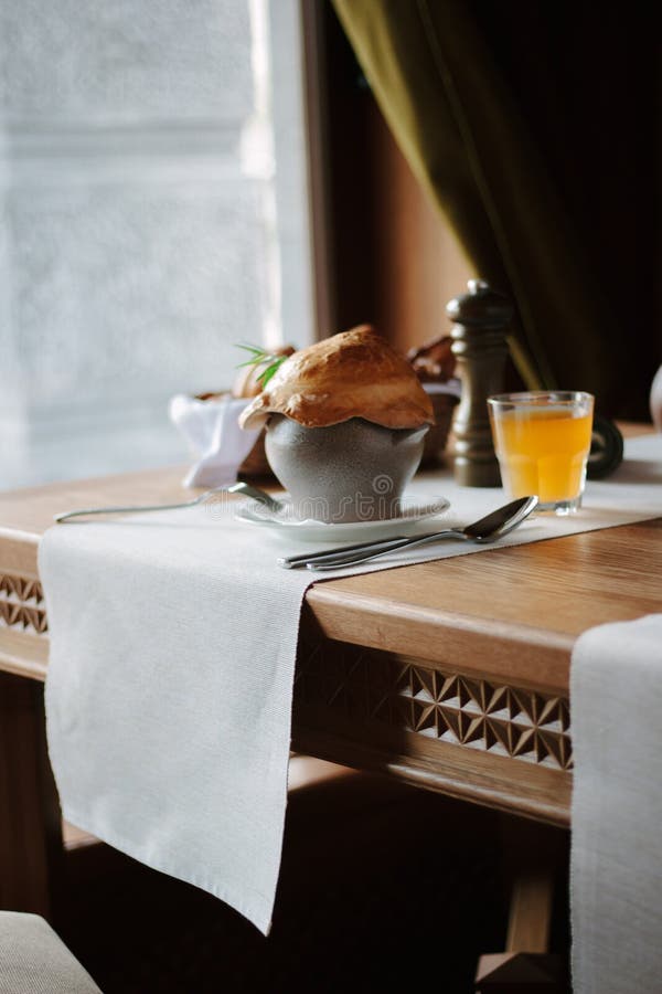 Restaurant Table with Vegetables in a Pot. Stock Image - Image of food ...