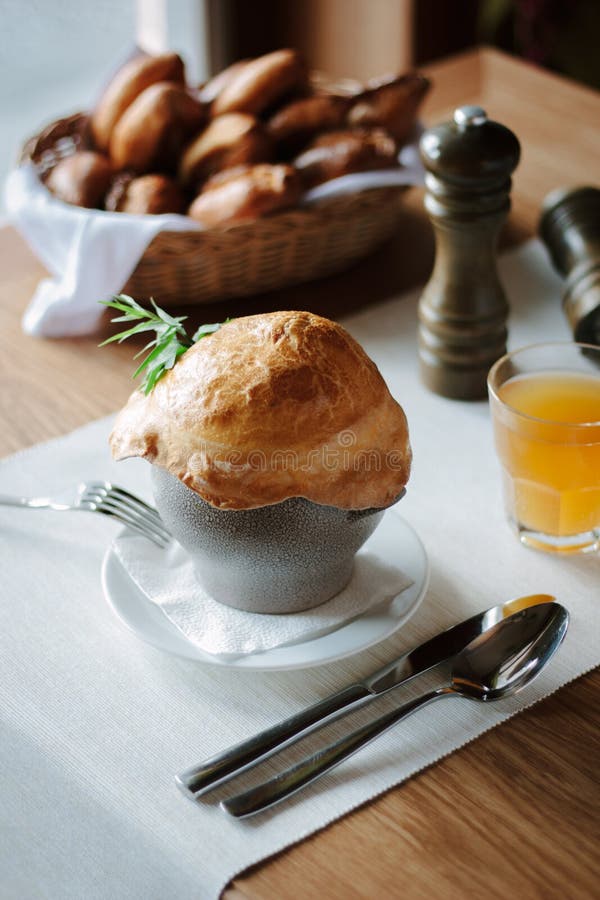 Restaurant Table with Vegetables in a Pot. Stock Image - Image of food ...