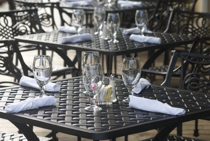 Restaurant tables stock photo. Image of dining, outdoors - 1598810