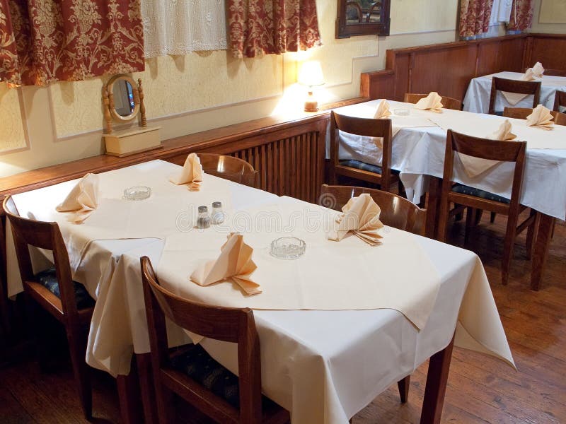 Vintage dinner interior editorial photography. Image of american ...