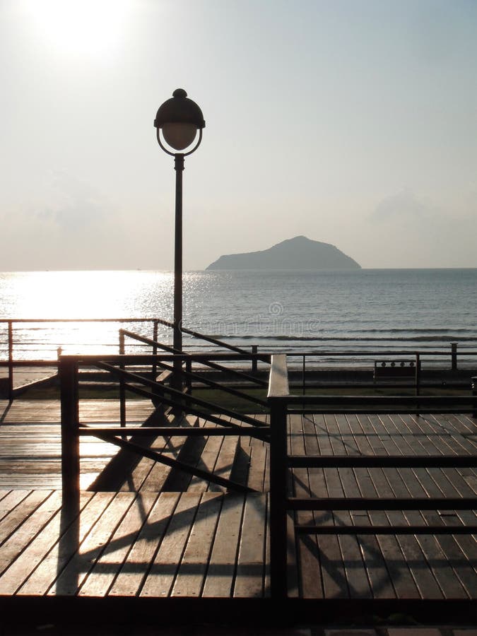 Restaurant terrace stock image. Image of island, silhouette - 23051425