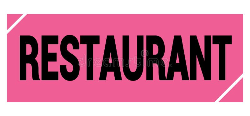 RESTAURANT Text Written on Red Stamp Sign Stock Illustration ...