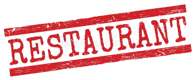 RESTAURANT Text Written on Red Stamp Sign Stock Illustration ...