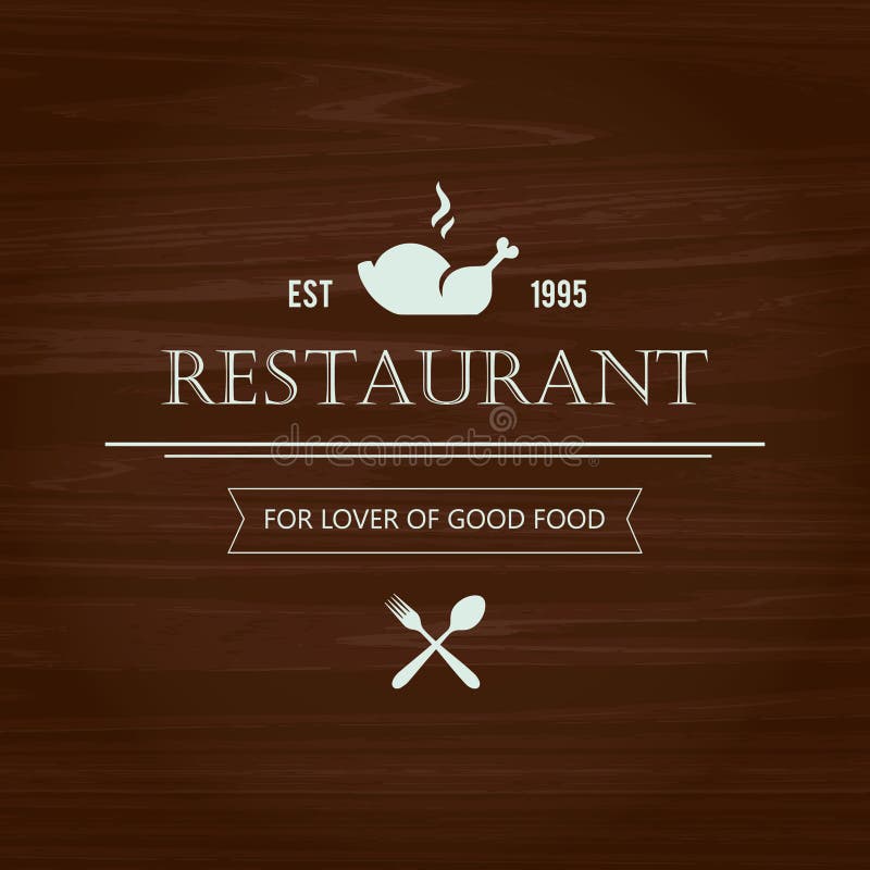 Restaurant Text. Vector Illustration Decorative Design Stock Vector ...
