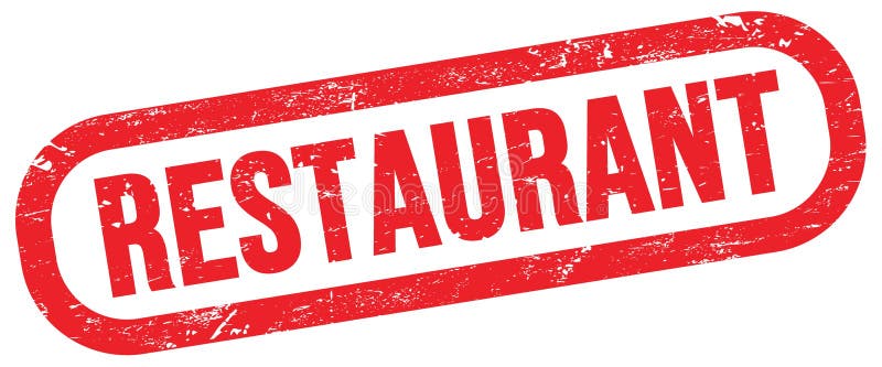 RESTAURANT, Text Written on Red Stamp Sign Stock Illustration ...