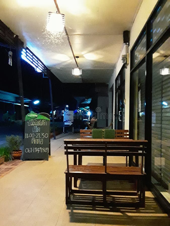 Restaurant Thai Light&shadow Night Bistro Editorial Photography - Image ...