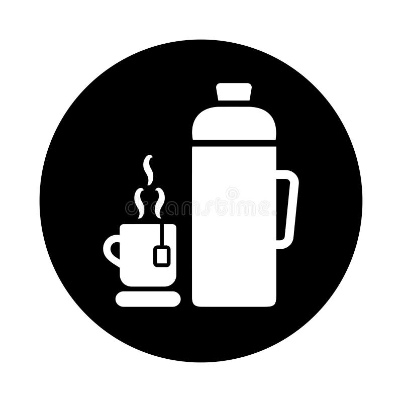 Restaurant, Thermo, Flask, Tea Icon. Black Version Stock Vector ...