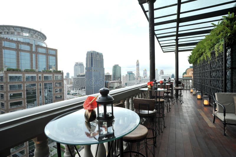 Restaurant on tower stock photo. Image of indoors, maroon - 31451608