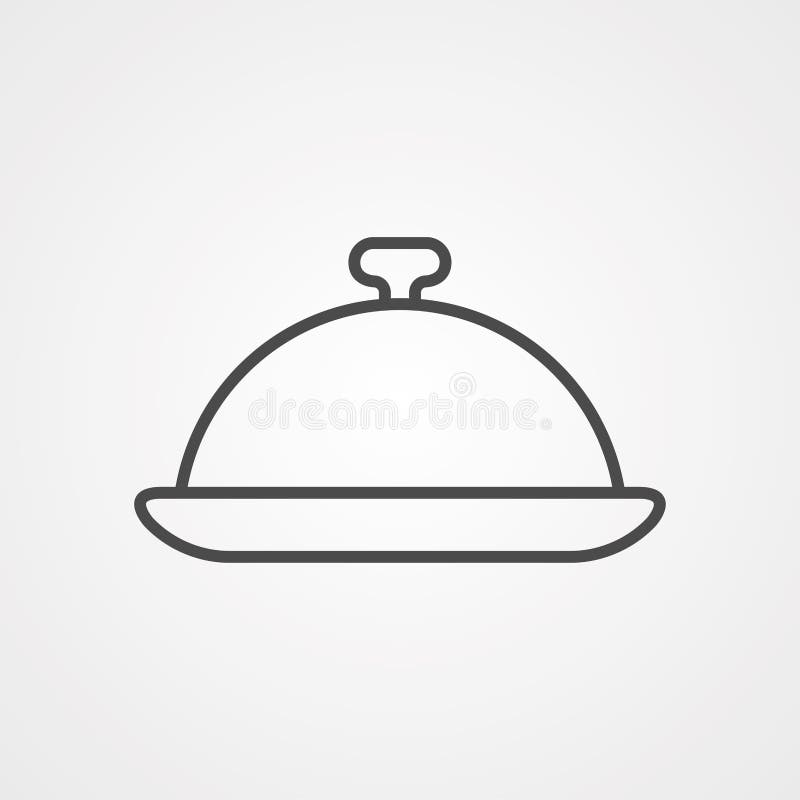 Tray Vector Icon Sign Symbol Stock Vector - Illustration of dinner ...