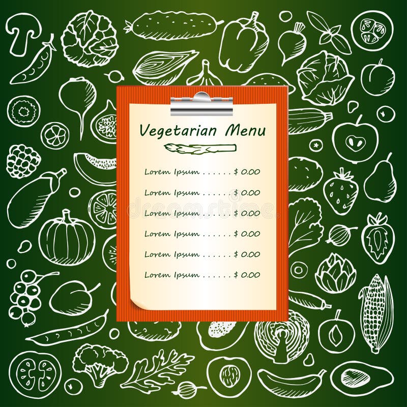 Restaurant Menu Design. Typographical Retro Poster with Stamp and Hand ...