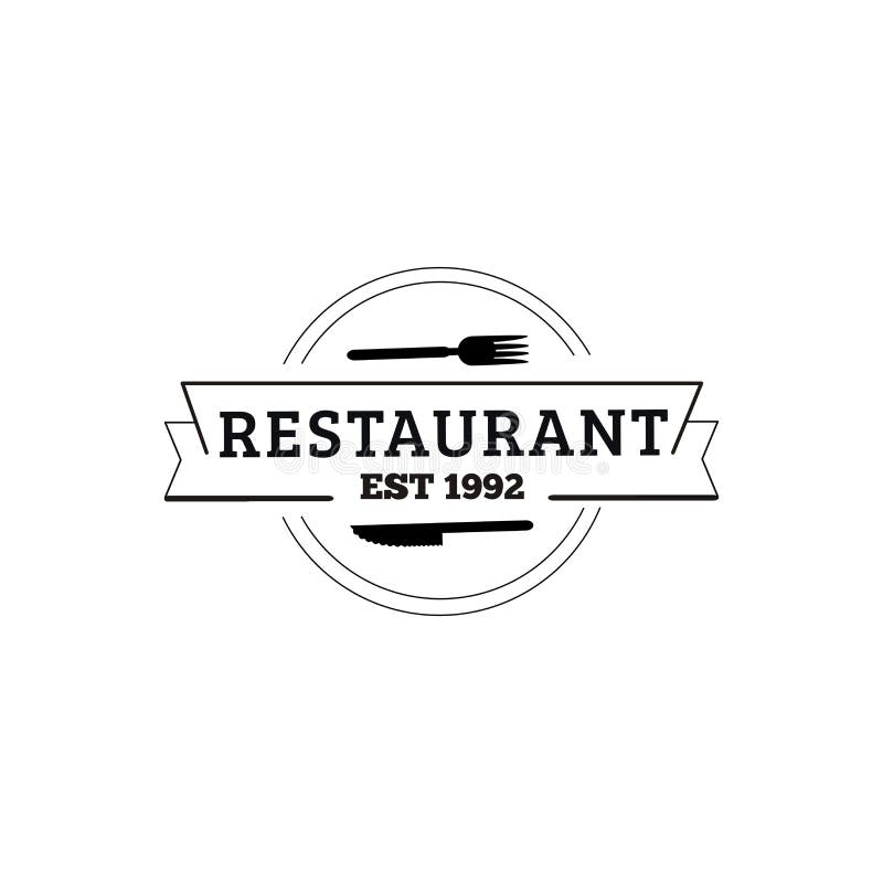 Restaurant vintage logo stock vector. Illustration of lettering - 124927565